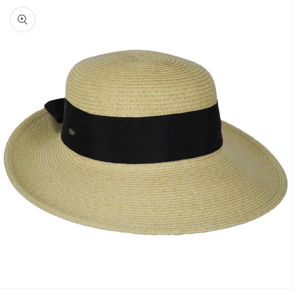 Scala | Accessories | Scala Braided Face Saver Cap With Black Bow ...